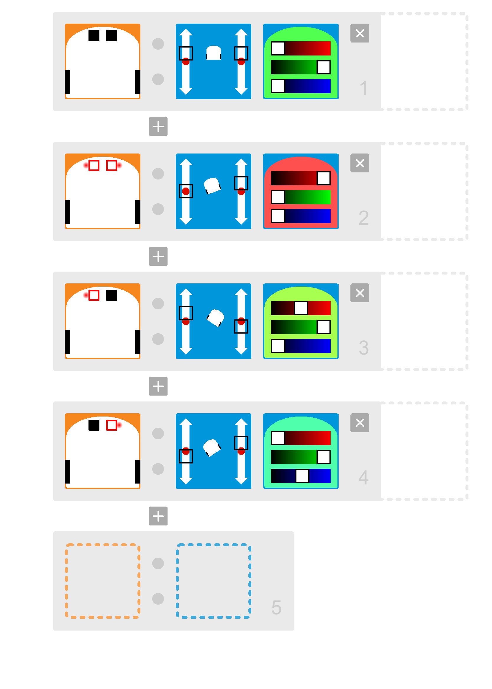 Projet « Robotique » – Variante du projet avec Aseba_VPL — Pixees