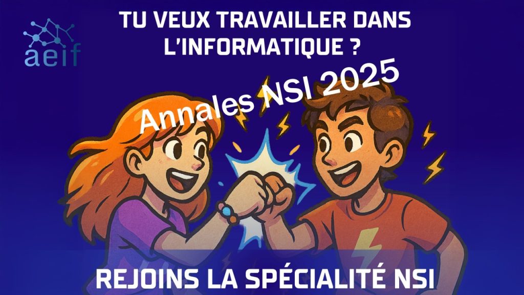 Spécialité NSI 2025, les annales sont en ligne ! — Pixees